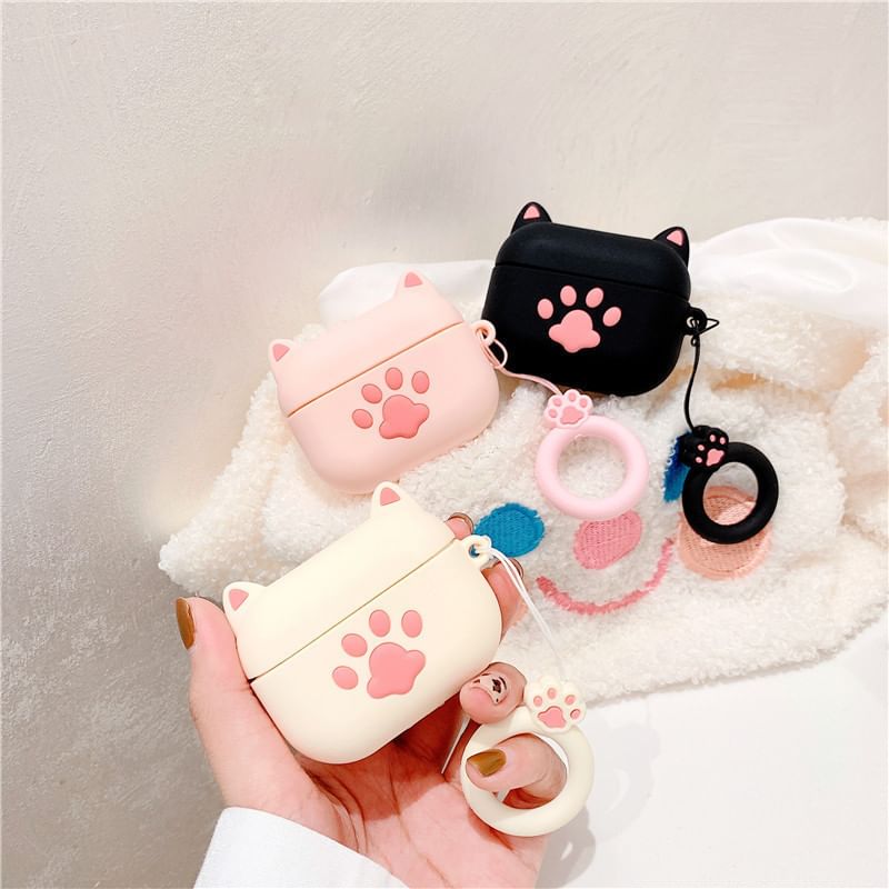 Cat Apple AirPods / Pro Earphone Case Skin with Finger Hoop – Sukikawaii