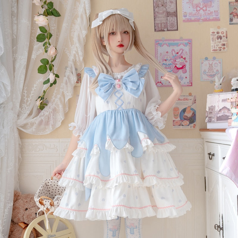 Drippy Polkadot Dress – Sukikawaii