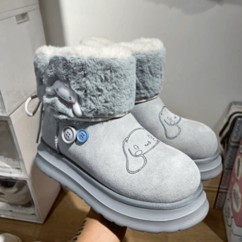 Authentic Blue Cinna Snow Boots KI662 – Sukikawaii